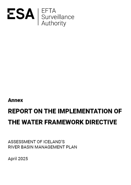 Report On The Implementation Of The Water Framework Directive - Assessment Of Iceland's River ...